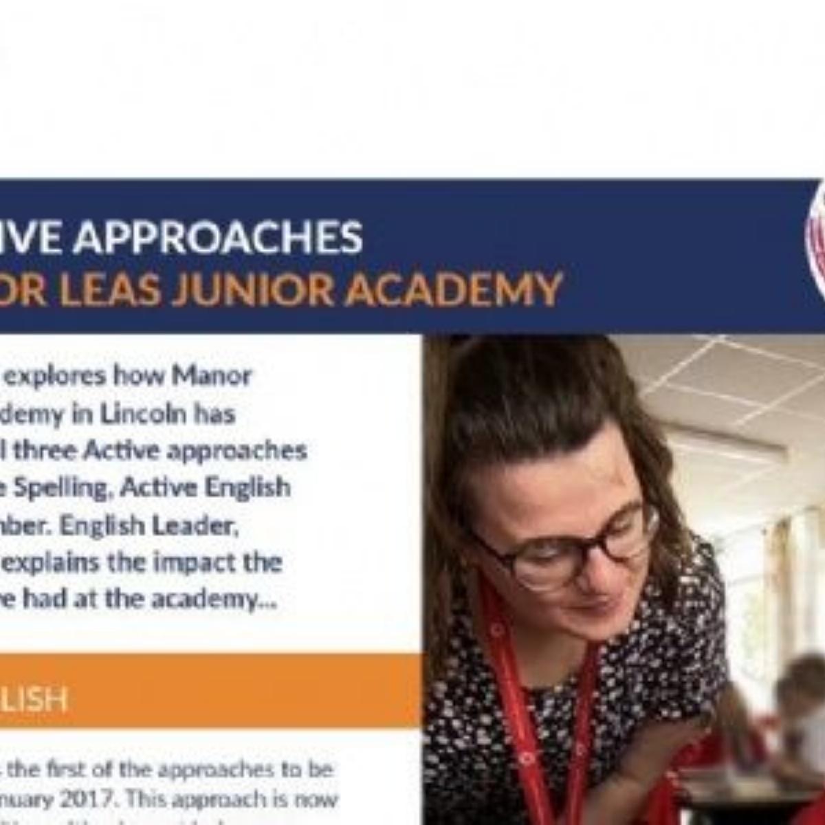 L.E.A.D. Active - THE ACTIVE APPROACHES AT MANOR LEAS JUNIOR ACADEMY
